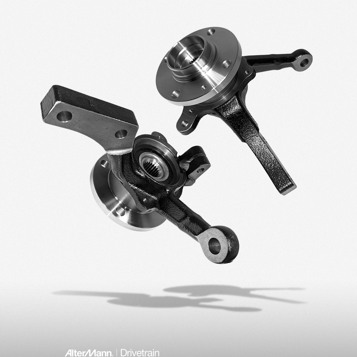 Steering knuckle set pre-assembled, 4x100, front, VW MK1 – Alter-Mann